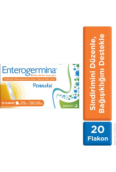 Enterogermina Aile 20 Flakon 4 Milyar Bacillus Clausii Sporu İçeren Probiyotik Enterogermina Aile 20 Flakon 4 Milyar Bacillus Clausii Sporu İçeren Probiyotik
