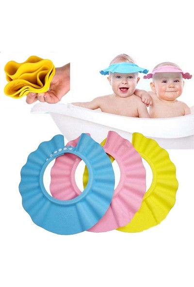 Lilyum Ayarlanabilir Bebek Banyo Şapkası Sarı