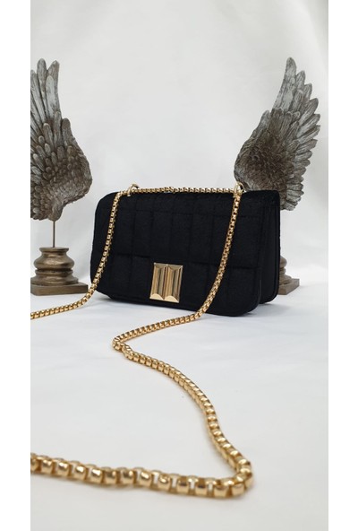 Eliz Duha Late Zincir Askılı Süet Görünümlü Kadın Çantası Eliz Duha Late Zincir Askılı Süet Görünümlü Kadın Çantası