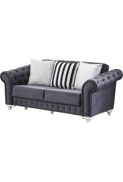 İpek Mobilya Lotus Ikili Koltuk (Gri)