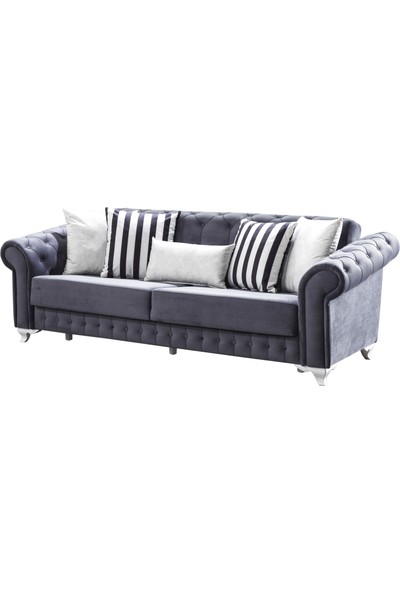 İpek Mobilya Lotus Üçlü Koltuk ( Gri )