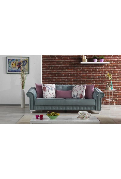 İpek Mobilya Lotus Üçlü Koltuk ( Turkuaz - 1650A ) İpek Mobilya Lotus Üçlü Koltuk ( Turkuaz - 1650A )