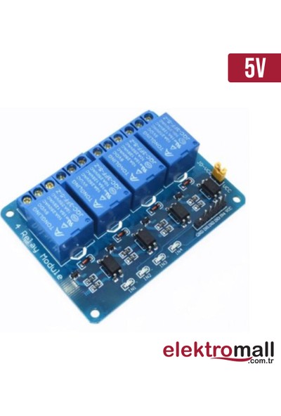Elektromall Röle Modülü - 4 Kanal 5V Arduino Elektromall Röle Modülü - 4 Kanal 5V Arduino