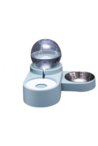 Miko Pet Mikopet Round Kedi Köpek Mama Su Kabı-Mavi