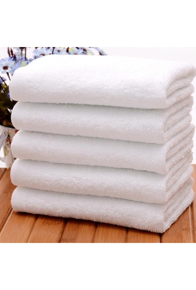 Emrekan Home 6'lı Beyaz Kadife El Yüz Havlusu 50 x 90 cm. %100 Pamuk