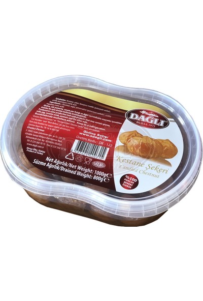 Dağlı Kestane Şekeri Büyük Boy Bütün Kestane Şekeri 1000 gr