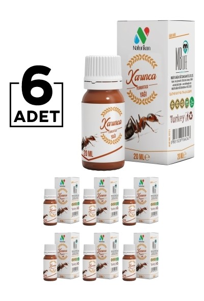 Naturikon 6 Adet Naturikon Karınca Yumurtası Yağı 20 Ml Naturikon 6 Adet Naturikon Karınca Yumurtası Yağı 20 Ml
