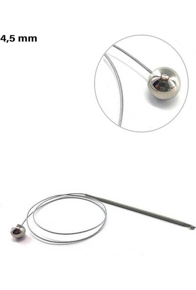 Sultan Stoplu Çelik Telli Misinalı Şiş 80 cm 4,5 mm Sultan Stoplu Çelik Telli Misinalı Şiş 80 cm 4,5 mm