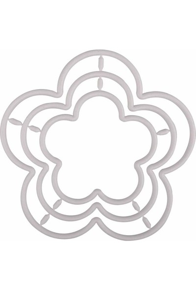 Mir Plastik Çiçek Makrome Halkası 3'lü