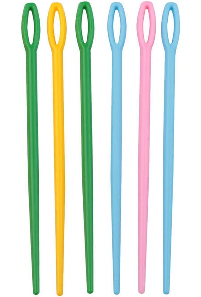 Simisso Plastik Yün Iğnesi 9 cm 6 Adet