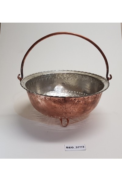 Begüldan Dışı Kalaylı Içi Kırmızı Bakır- Kevgir Sebze Toplama Ve Yıkama