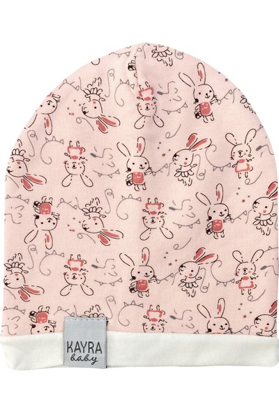 Kayra Baby Kız Bebek Penye Bere Somon Kayra Baby Kız Bebek Penye Bere Somon