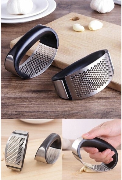 Sin@rasta Tutma Kollu Lüx Paslanmaz Çelik Sarımsak Ezici Sarımsak-Ezici