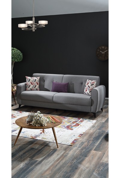 İpek Mobilya Mimoza 3'lü Kanepe ( Gri )