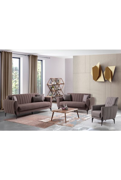 İpek Mobilya Lorenzo Oturma Gurubu 3+2+1 ( Kahverengi ) İpek Mobilya Lorenzo Oturma Gurubu 3+2+1 ( Kahverengi )