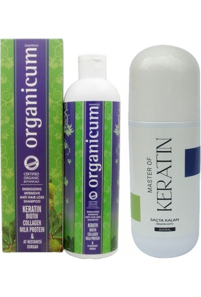 Organicum Keratin Bakım Seti Keratin Şampuan+ Keratin Sütü
