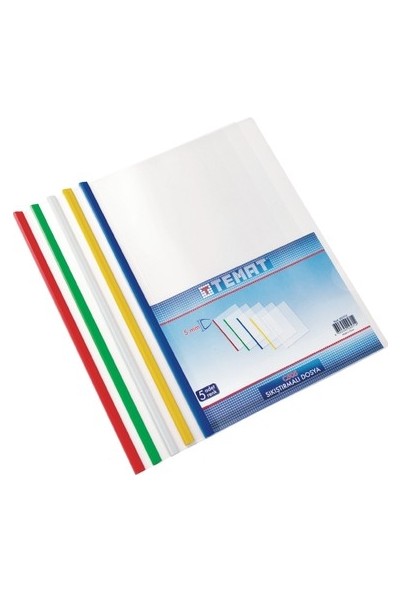 Temat Sıkıştırmalı Dosya 5 Adet Farklı Renk Temat Sıkıştırmalı Dosya 5 Adet Farklı Renk