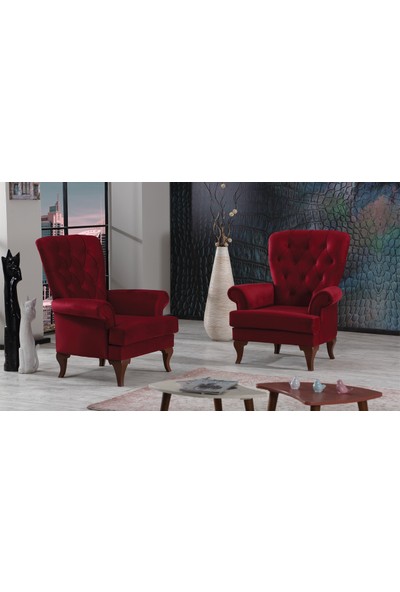 İpek Mobilya Lotus Tekli Berjer ( Bordo ) İpek Mobilya Lotus Tekli Berjer ( Bordo )