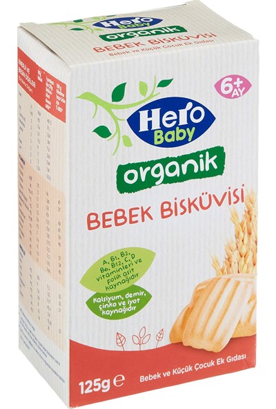 Hero Baby Organik Bebek Bisküvisi Hero Baby Organik Bebek Bisküvisi