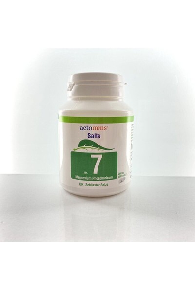 Schüssler Dr. Tuzları Nr.7 Magnesium Phosphoricum 400 Tablet Schüssler Dr. Tuzları Nr.7 Magnesium Phosphoricum 400 Tablet