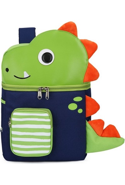 Dake 3D Dinozor Model Öğrenci Sırt Çantası - Yeşil (Yurt Dışından)