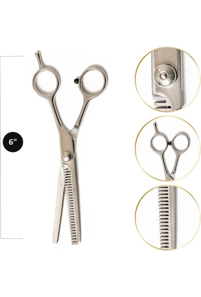 Prodiva Okinawa Profesyonel Berber Kuaför Saç Efile(Ara) Makası 6