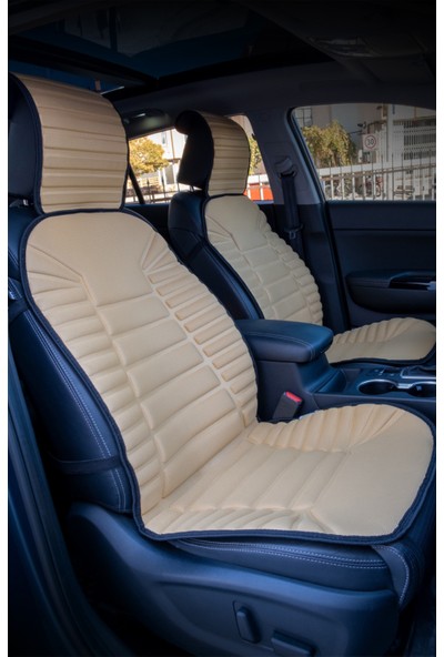 Mcpod Oto Koltuk Minderi Koyu Bej Siyah Detaylı Ön Koltuklar Için Mcpod Oto Koltuk Minderi Koyu Bej Siyah Detaylı Ön Koltuklar Için