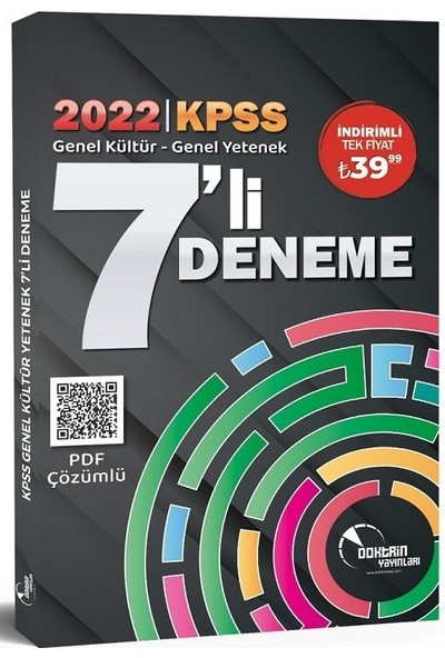 Doktrin Yayınları KPSS 2022 Genel Yetenek Genel Kültür Pdf Çözümlü 7 Deneme Doktrin Yayınları KPSS 2022 Genel Yetenek Genel Kültür Pdf Çözümlü 7 Deneme