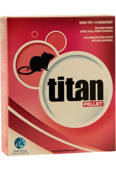 Titan Aydın Kimya Titan Pellet Fare Zehri 80 gr Titan Aydın Kimya Titan Pellet Fare Zehri 80 gr
