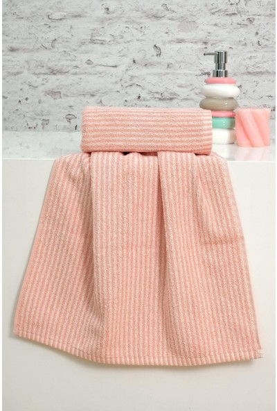 Woop Home 2'li 50X90 Somon Çizgi Şerit Desenli El-Yüz Havlusu Woop Home 2'li 50X90 Somon Çizgi Şerit Desenli El-Yüz Havlusu