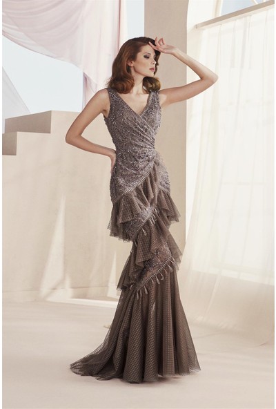 Kenzel Bayan Abiye 3104 Kahve