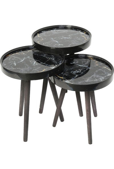 Boyner Evde Siyah Mermer Sehpa