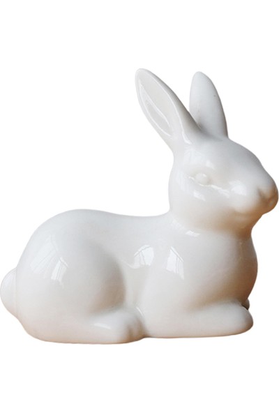 Tavşan Heykelcik Bahar Paskalya Bunny Heykeli Ev Ofis Dekor Sanat Süs 7.8x7.1 cm