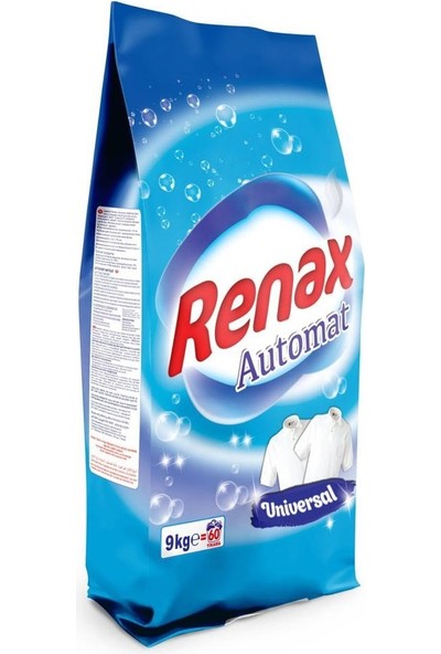 Renax Matik Toz Çamaşır Deterjanı Beyazlar Için 9 kg Renax Matik Toz Çamaşır Deterjanı Beyazlar Için 9 kg
