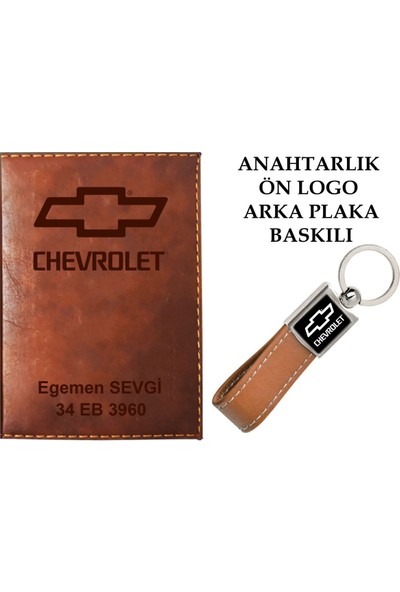 Promosyon Denizi Plakanıza ve Isminize Özel Lazer Baskılı Chevrolet Logolu Taba Ruhsat Kabı ve Anahtarlık Promosyon Denizi Plakanıza ve Isminize Özel Lazer Baskılı Chevrolet Logolu Taba Ruhsat Kabı ve Anahtarlık