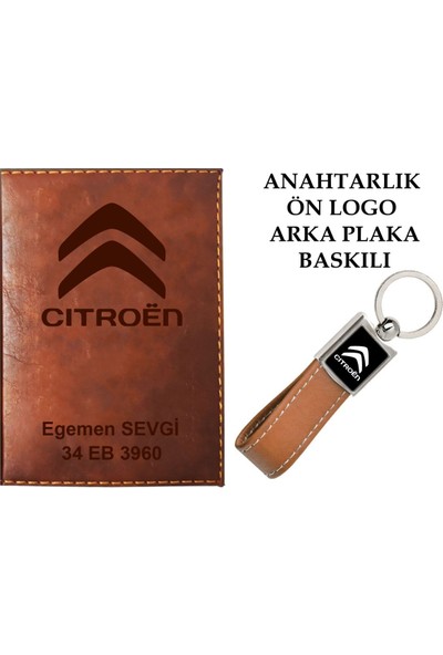 Promosyon Denizi Plakanıza ve Isminize Özel Lazer Baskılı Cıtroen Logolu Taba Ruhsat Kabı ve Anahtarlık Promosyon Denizi Plakanıza ve Isminize Özel Lazer Baskılı Cıtroen Logolu Taba Ruhsat Kabı ve Anahtarlık