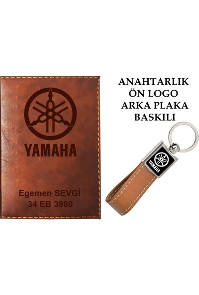 Promosyon Denizi Plakanıza ve Isminize Özel Lazer Baskılı Yamaha Logolu Taba Ruhsat Kabı ve Anahtarlık Promosyon Denizi Plakanıza ve Isminize Özel Lazer Baskılı Yamaha Logolu Taba Ruhsat Kabı ve Anahtarlık