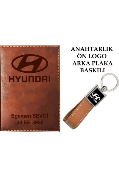Promosyon Denizi Plakanıza ve Isminize Özel Lazer Baskılı Hyundaı Logolu Taba Ruhsat Kabı ve Anahtarlık Promosyon Denizi Plakanıza ve Isminize Özel Lazer Baskılı Hyundaı Logolu Taba Ruhsat Kabı ve Anahtarlık