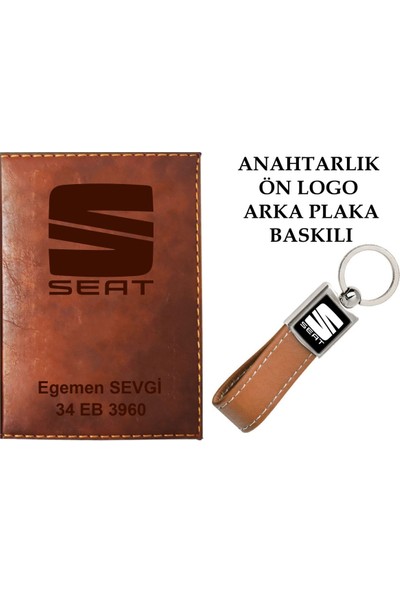 Promosyon Denizi Plakanıza ve Isminize Özel Lazer Baskılı Seat Logolu Taba Ruhsat Kabı ve Anahtarlık Promosyon Denizi Plakanıza ve Isminize Özel Lazer Baskılı Seat Logolu Taba Ruhsat Kabı ve Anahtarlık