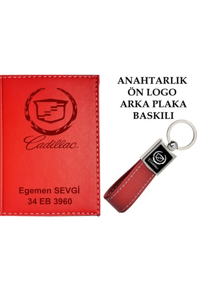Promosyon Denizi Plakanıza ve Isminize Özel Lazer Baskılı Cadillac Logolu Lacivert Ruhsat Kabı ve Anahtarlık Promosyon Denizi Plakanıza ve Isminize Özel Lazer Baskılı Cadillac Logolu Lacivert Ruhsat Kabı ve Anahtarlık