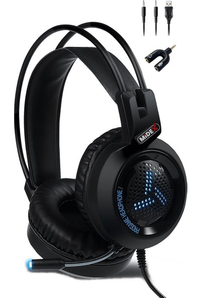 Midex GMR-X10 Mikrofonlu LED Işıklı Stereo Surround Oyuncu Kulaklığı (2x3.5mm Jack + Usb) Midex GMR-X10 Mikrofonlu LED Işıklı Stereo Surround Oyuncu Kulaklığı (2x3.5mm Jack + Usb)
