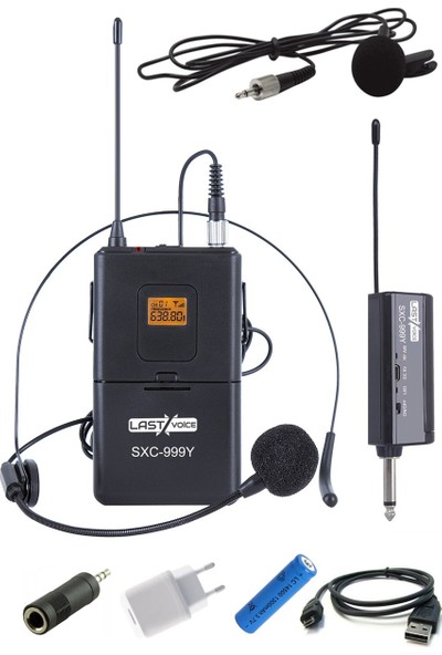 Lastvoice SXC-999Y Şarjlı Telsiz Kablosuz Headset Yaka Mikrofonu (UHF Sabit Kanal) Lastvoice SXC-999Y Şarjlı Telsiz Kablosuz Headset Yaka Mikrofonu (UHF Sabit Kanal)