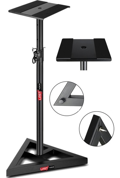 Lastvoice MNT-200 Stüdyo Referans Monitör Standı 70-110 cm Yükseklik Ayarlı (Tek)