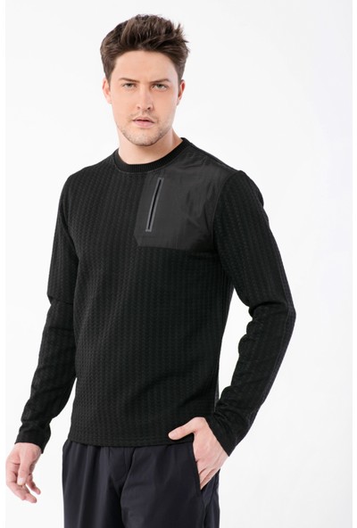 Gualtiero Manuele Giorgi GU20MFW08001 Bisiklet Yaka Uzun Kollu Slim Fit Siyah Erkek Sweatshirt Gualtiero Manuele Giorgi GU20MFW08001 Bisiklet Yaka Uzun Kollu Slim Fit Siyah Erkek Sweatshirt