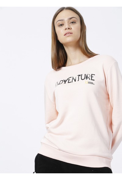 National Geographic Sweatshirt, L, Pudra