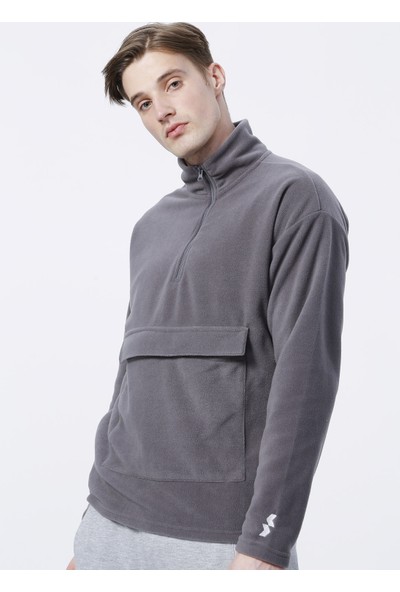 Sweaters E-Manuel Dik Yaka Standart Kalıp Düz Antrasit Erkek Sweatshirt Sweaters E-Manuel Dik Yaka Standart Kalıp Düz Antrasit Erkek Sweatshirt