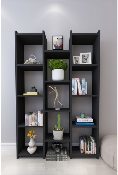 Tokyo Dekoratif Kitaplık (Siyah) Tokyo Dekoratif Kitaplık (Siyah)