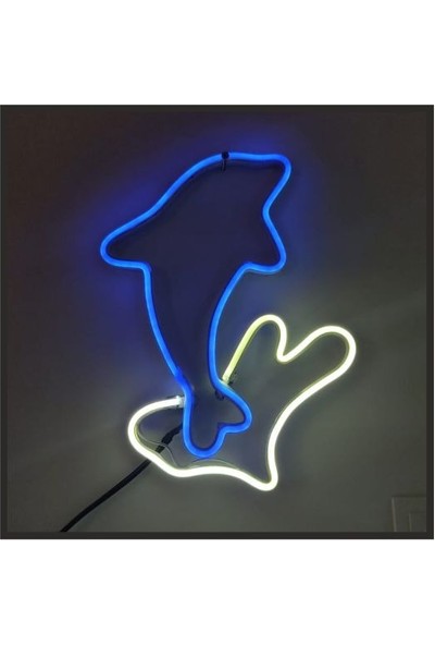 Euroneon Dekoratif Neon Yunus Balığı Figürü Soft Neon LED Euroneon Dekoratif Neon Yunus Balığı Figürü Soft Neon LED