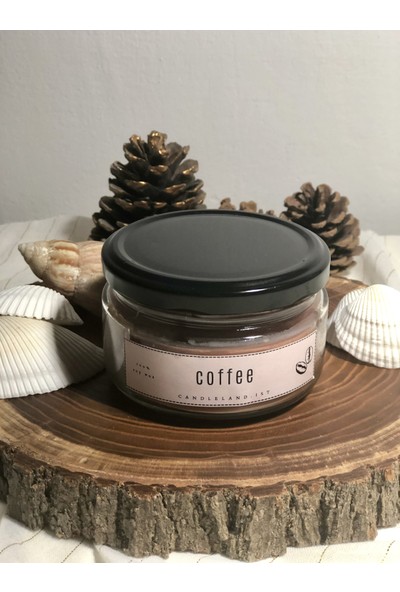 Odilia Kahve Esanslı Aromaterapi Kavanoz Mum