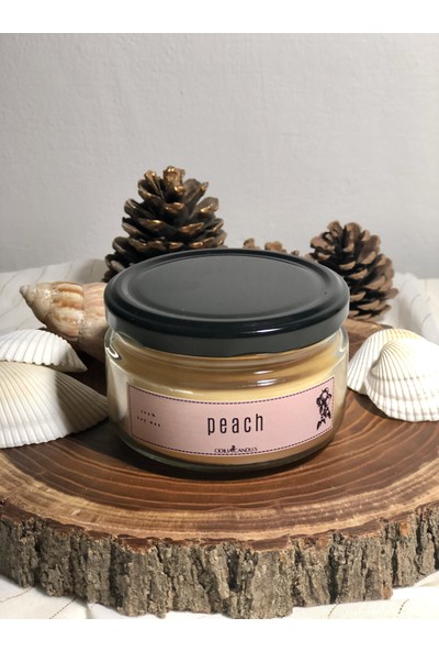 Odilia Şeftali Esanslı Aromaterapi Kavanoz Mum